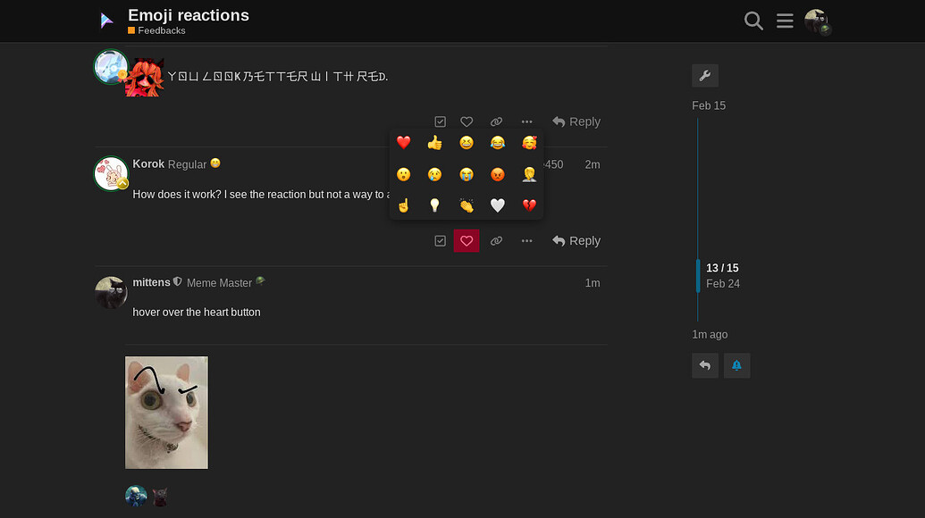 Emoji reactions - Feedbacks - Custom Cursor Community