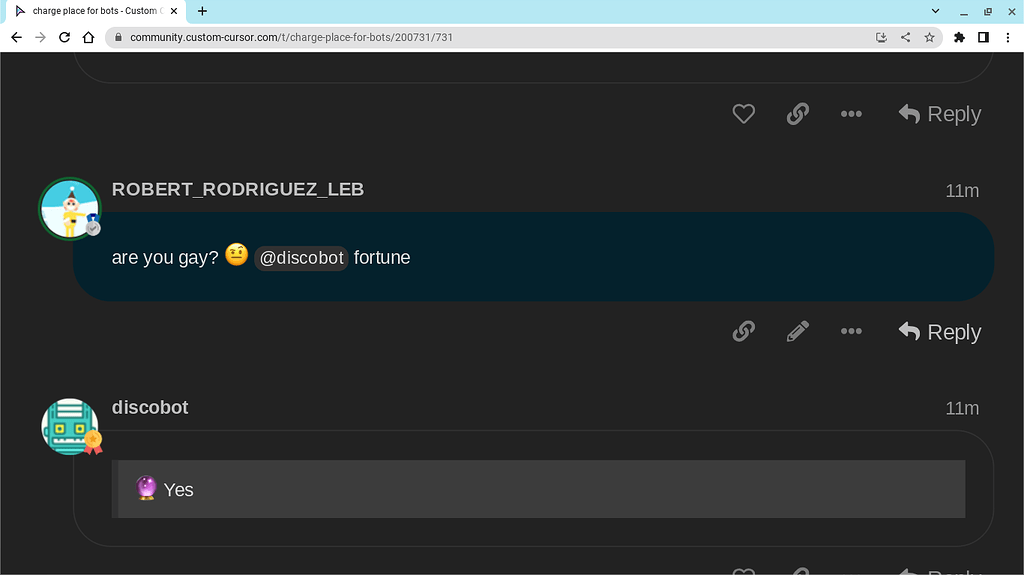 discobot is g a y (real) - General Discussion - Custom Cursor Community