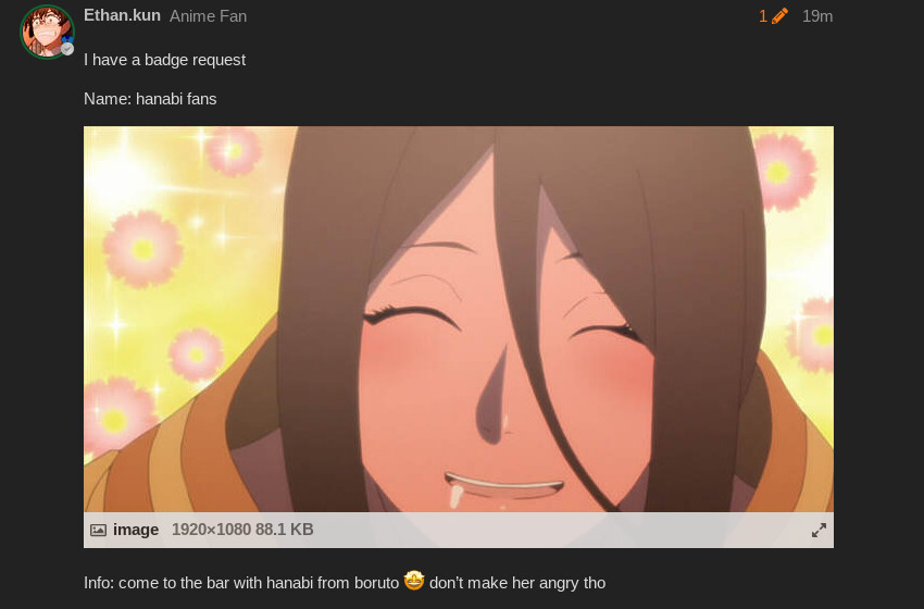 Badge Request(Hanabi Fans) - Badges - Custom Cursor Community