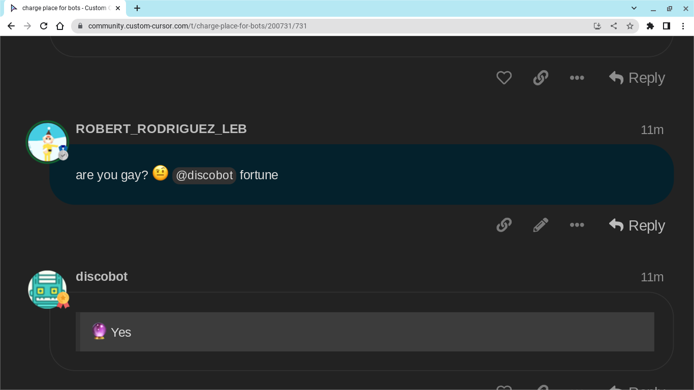 discobot is g a y (real) - General Discussion - Custom Cursor Community